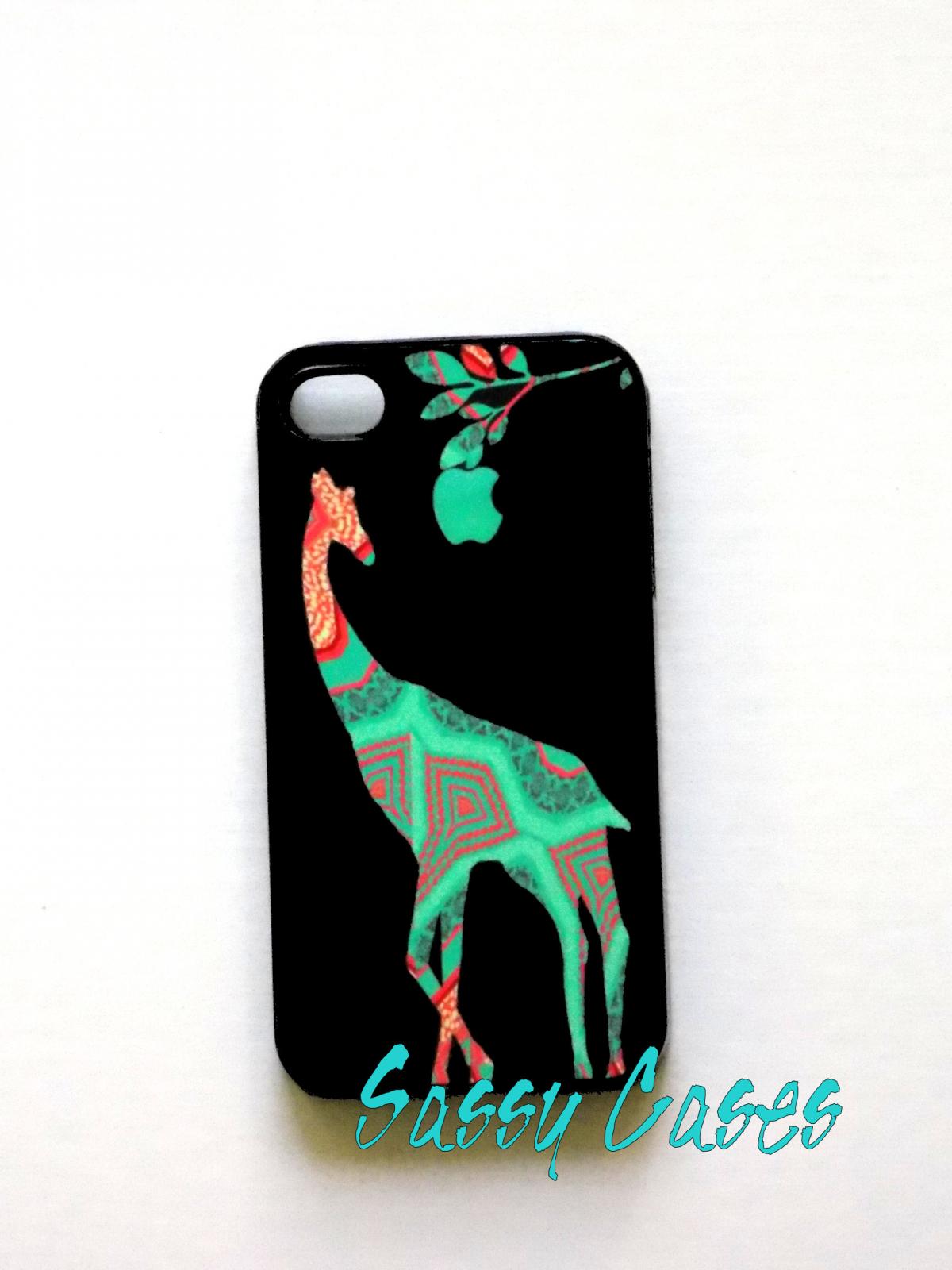 Giraffe Iphone 4 Iphone 4s Case Comes In Black Plastic Case on Luulla